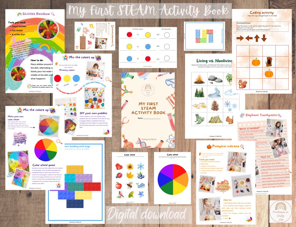 My First STEAM Activity Book + FREE State of Matter Mini Pack - Etsy