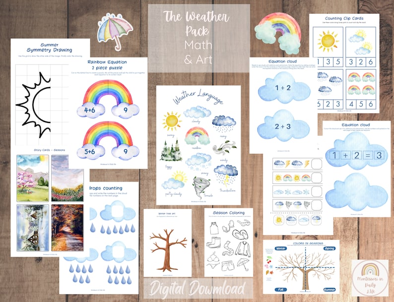 Weather Learning Pack - Montessori Inspired Hands-on Activities + 2 ...