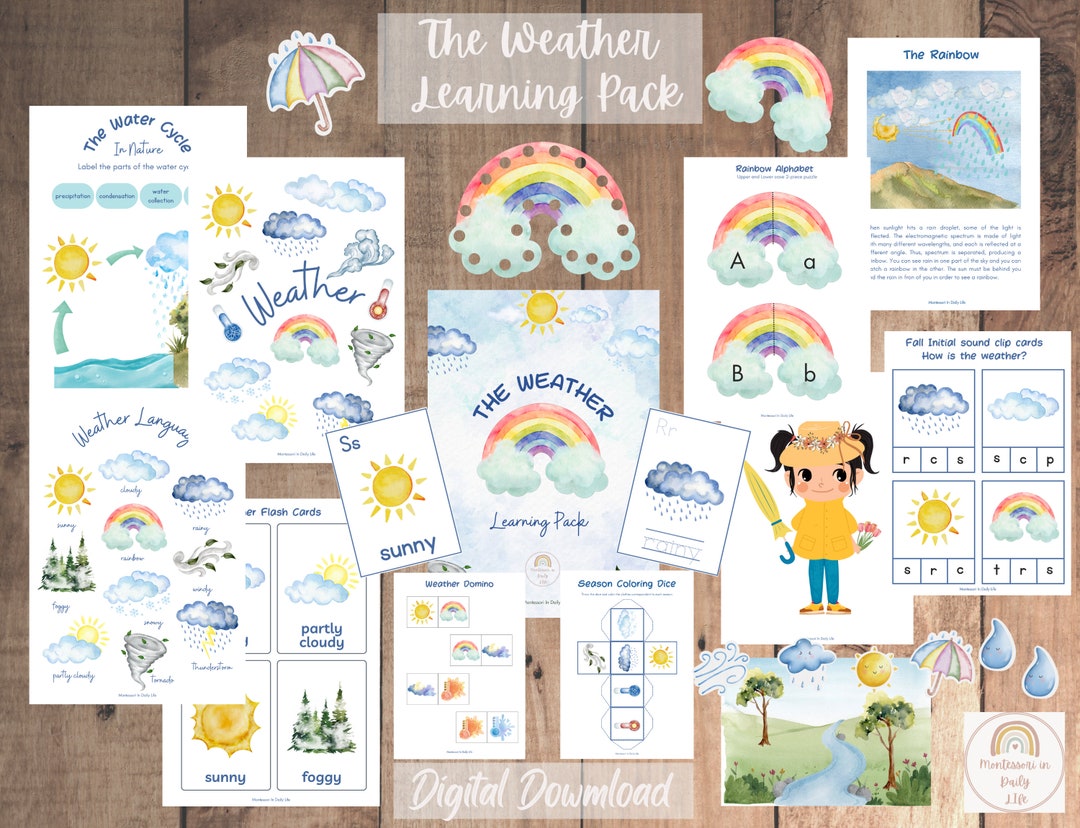 Weather Learning Pack - Montessori Inspired Hands-on Activities + 2 ...