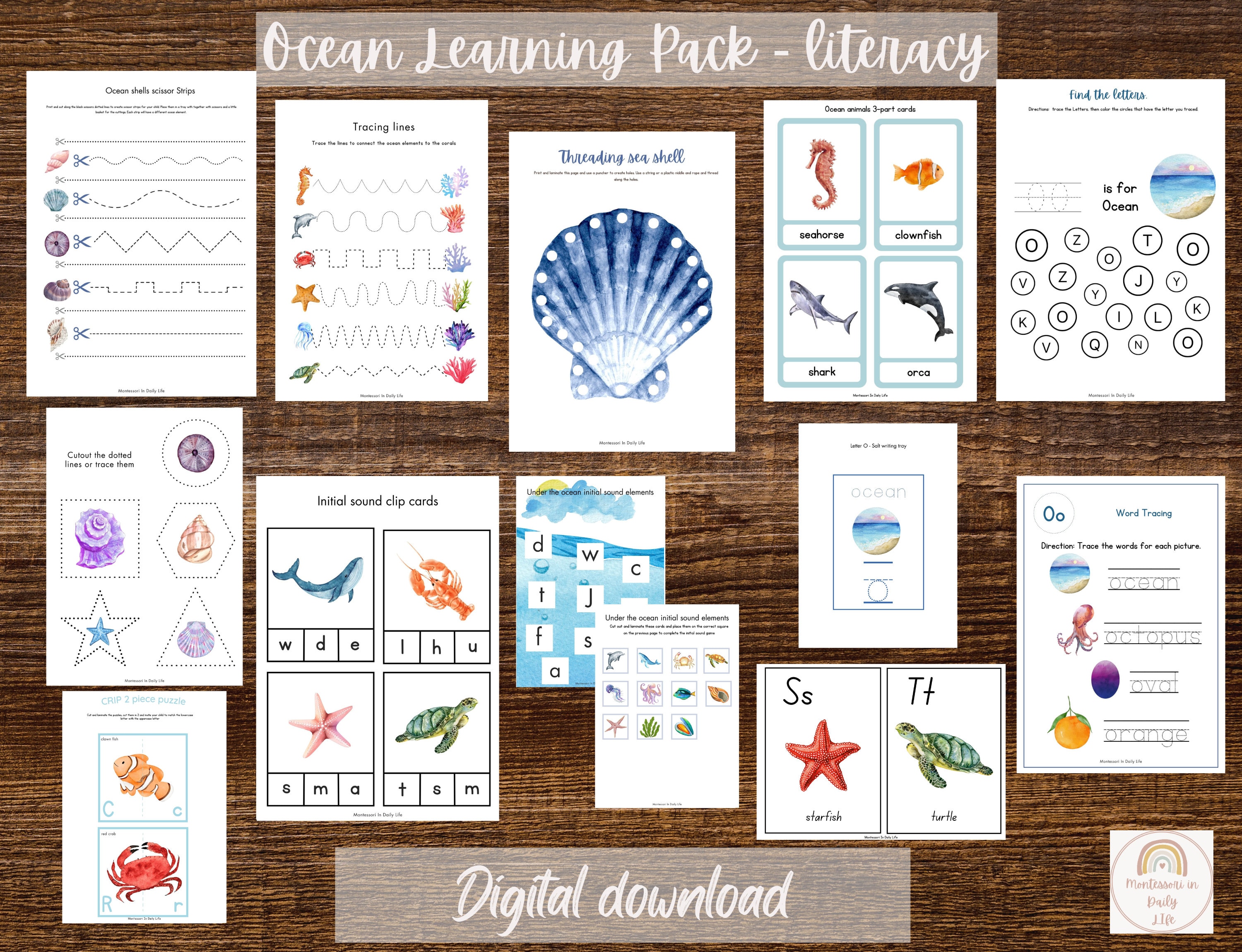 O is for Ocean Learning Pack With FREEBIE Ocean Alphabet - Etsy