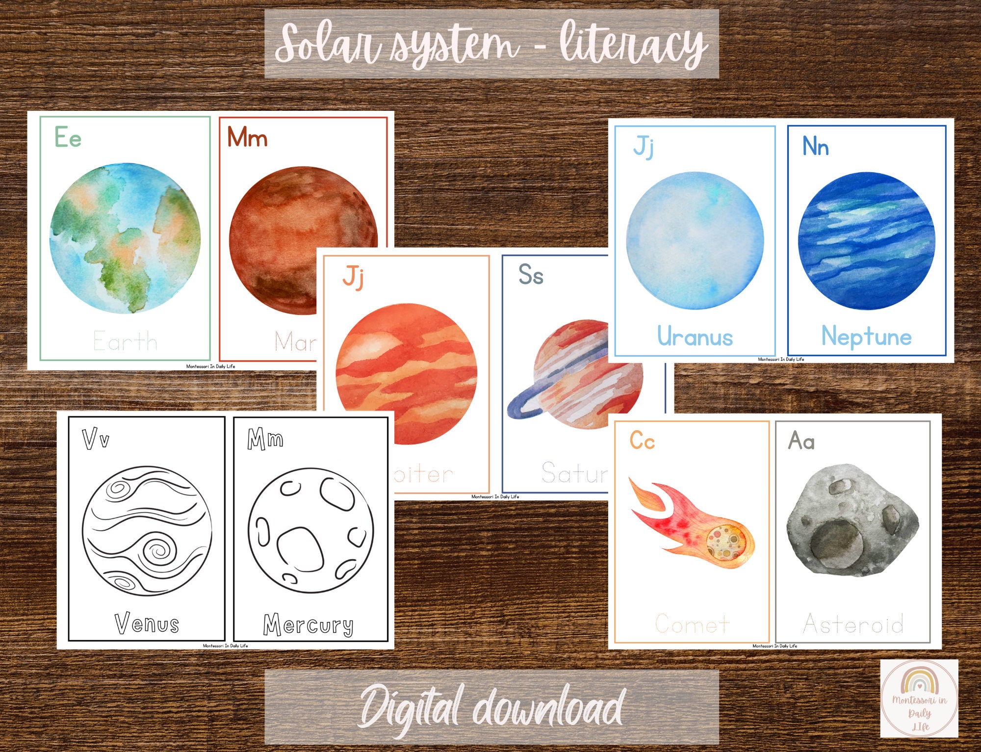 My Solar System Book Montessori Learning Resources - Etsy
