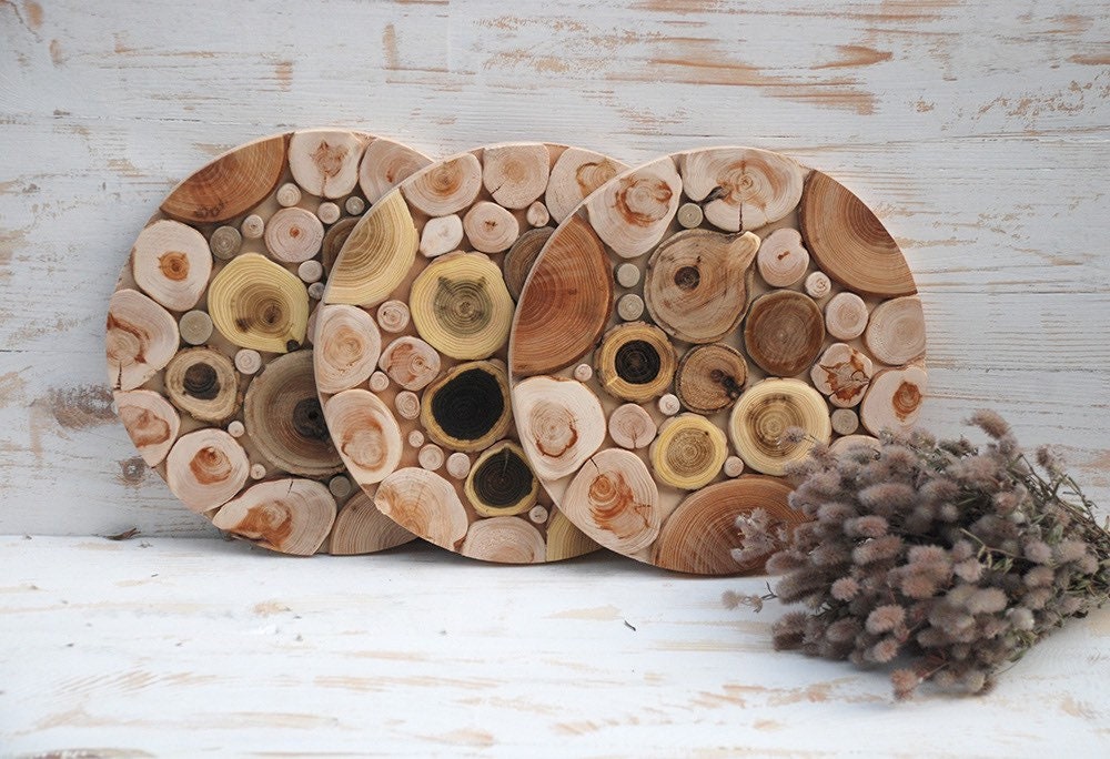Wood Hot Pads Wood Cup Holder Wood Plate Rack Home Decor - Etsy