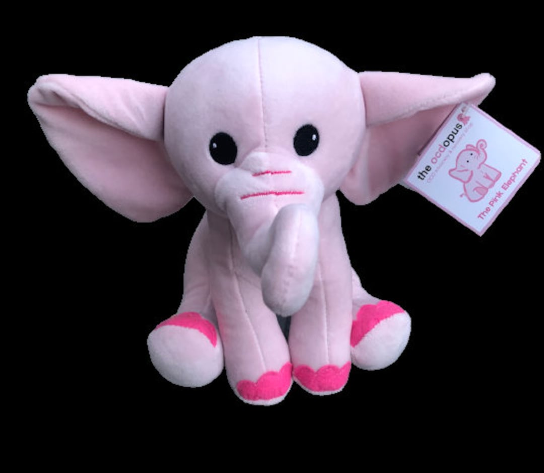 The Pink Elephant™ OCD Stuffed Animal - Etsy