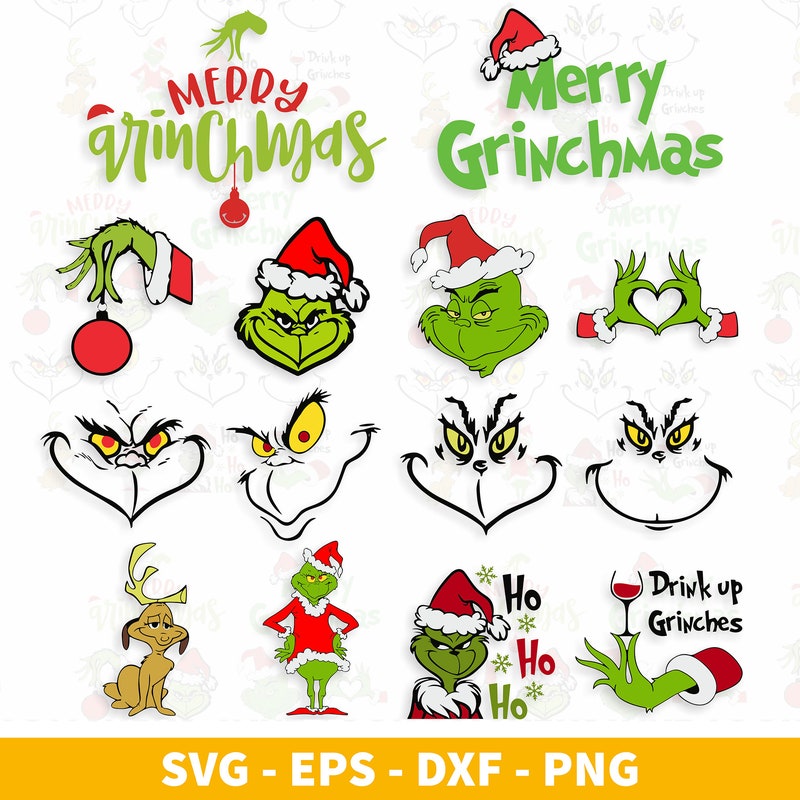 Grinch Decals for a Glass - Etsy
