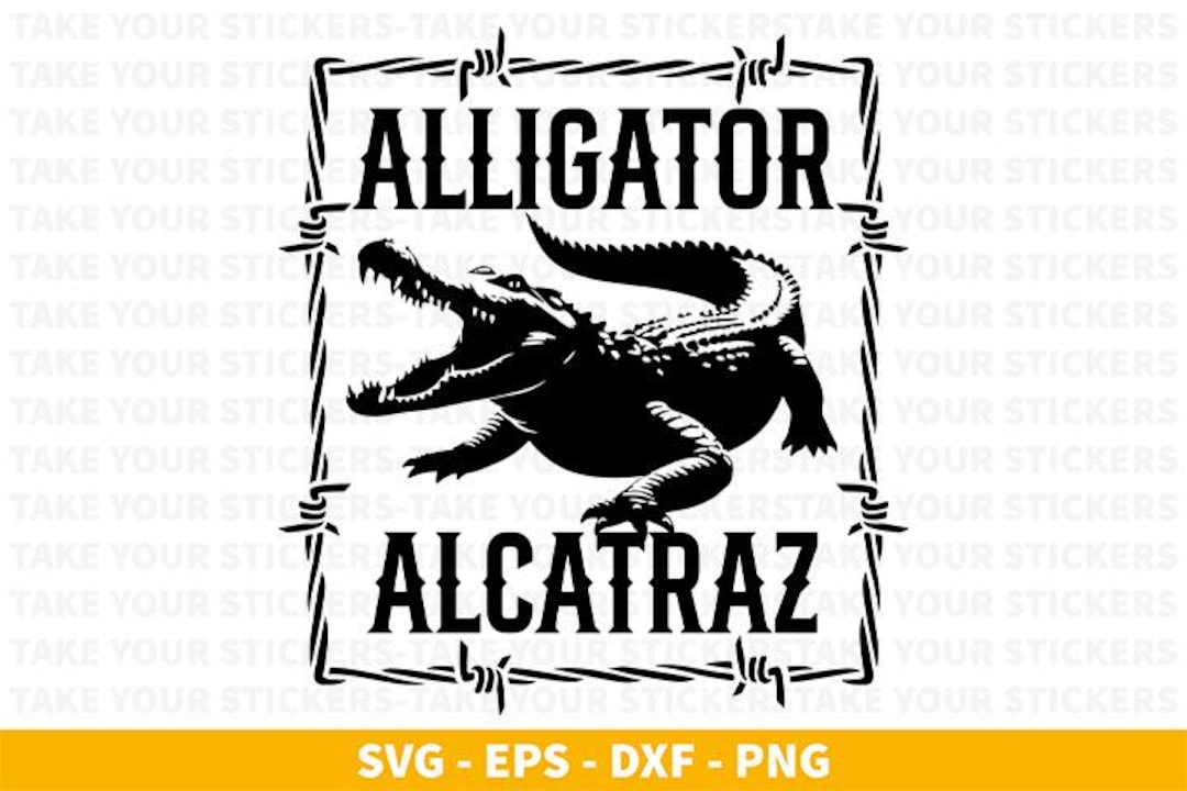 Funny Alligator Alcatraz Meme SVG PNG: Florida Everglades Parody ...