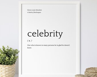 Celebrity Definition - Etsy