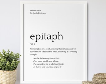 Funny Epitaph - Etsy
