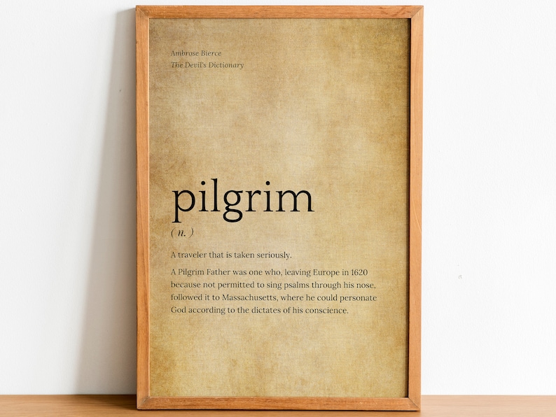 Pilgrim Definition Print Gag Gift for Traveler - Etsy