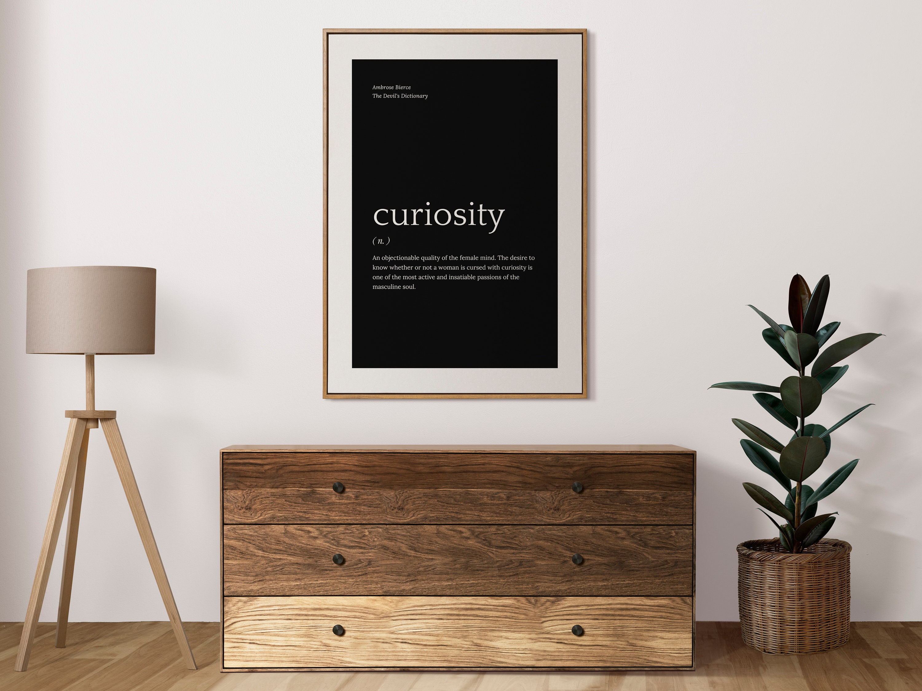 Curiosity Definition Printable Funny Female Mind Quote - Etsy
