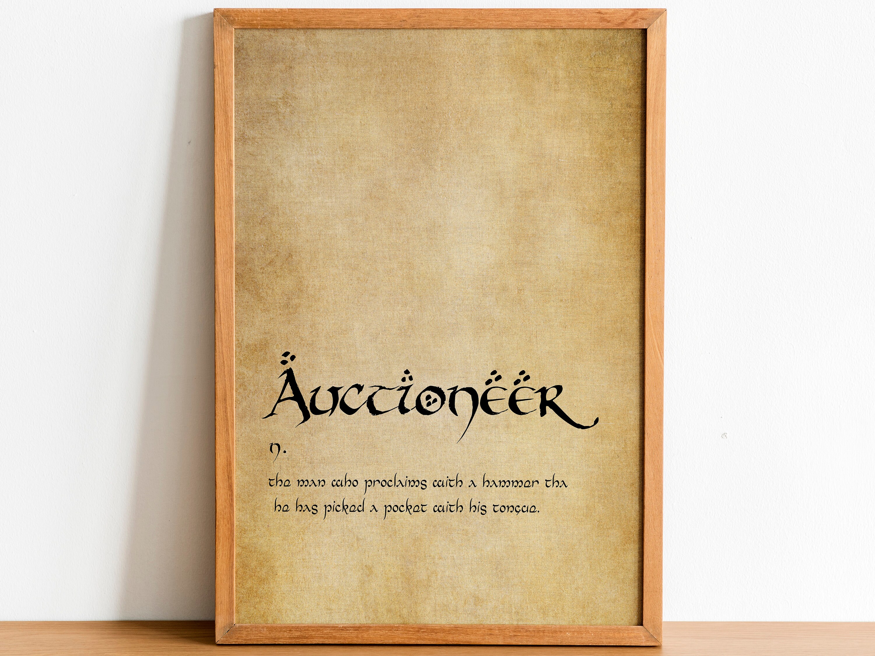 Auctioneer Definition Print, Funny Wall Art Saying - Etsy