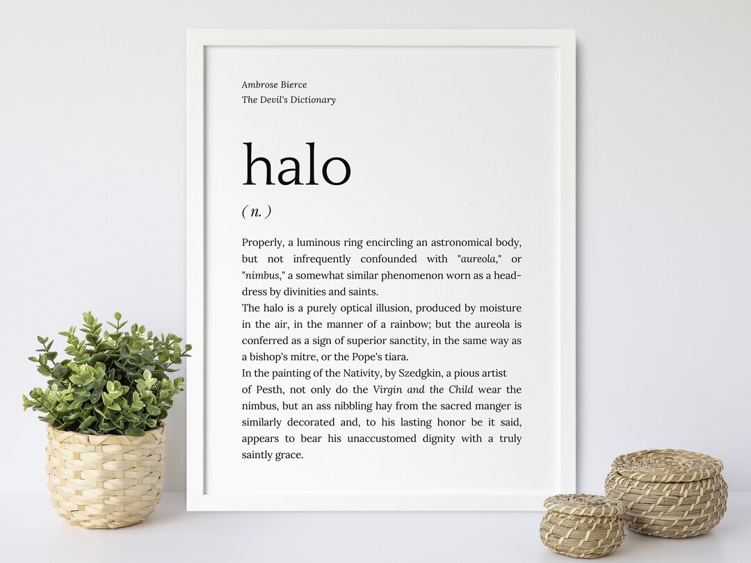 Halo Definition Art Funny Book Saying - Etsy