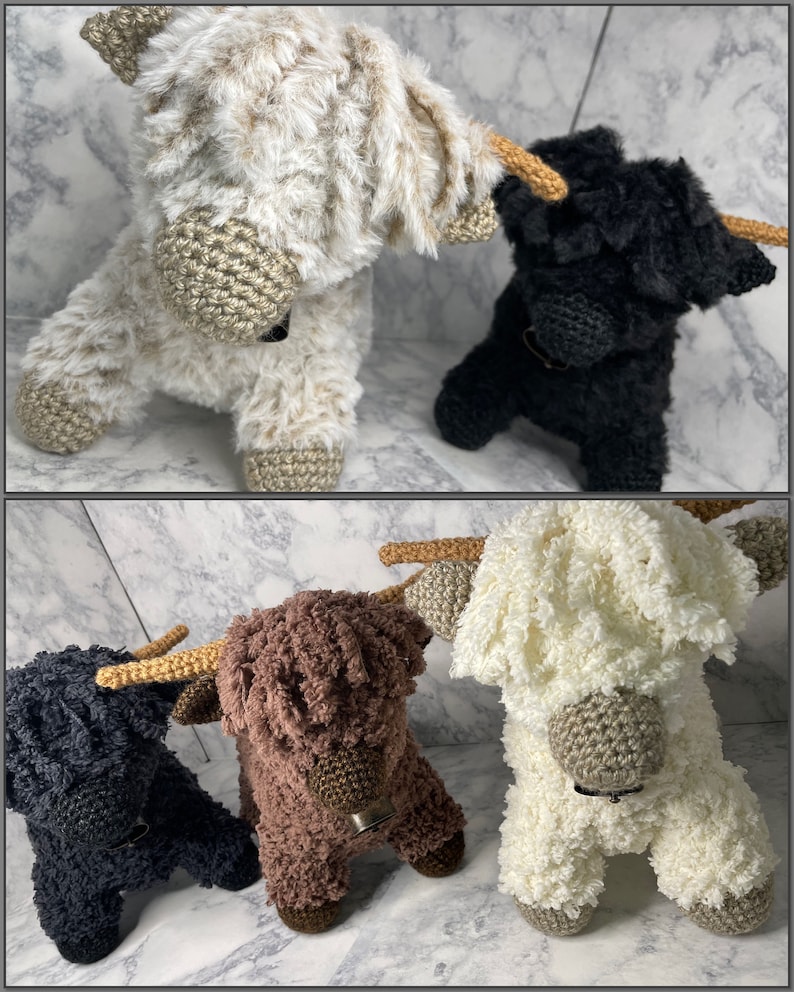 Crochet Highland Cow Amigurumi Pattern - Etsy