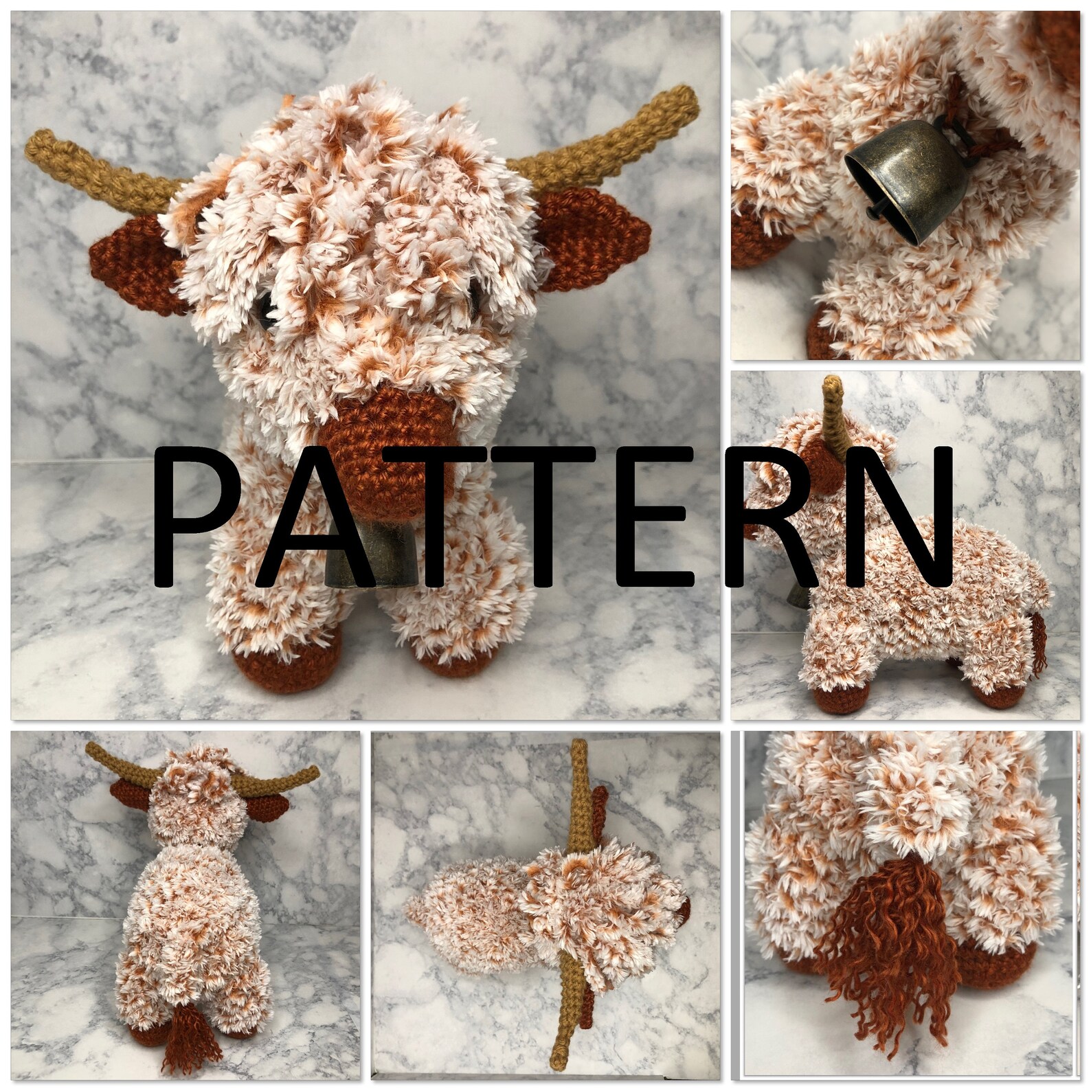 Crochet Highland Cow Amigurumi Pattern | Etsy