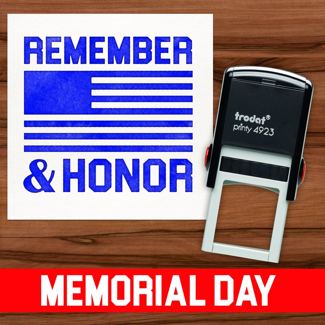 Memorial Day Self-inking Stamp: Cards, Boxes, Tags - 1 1/2" Impression ...