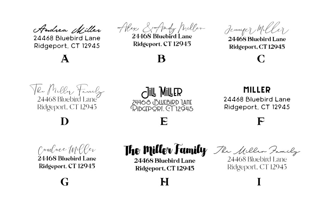 Custom Self-inking Address Stamp: Modern Classic Fonts - Etsy