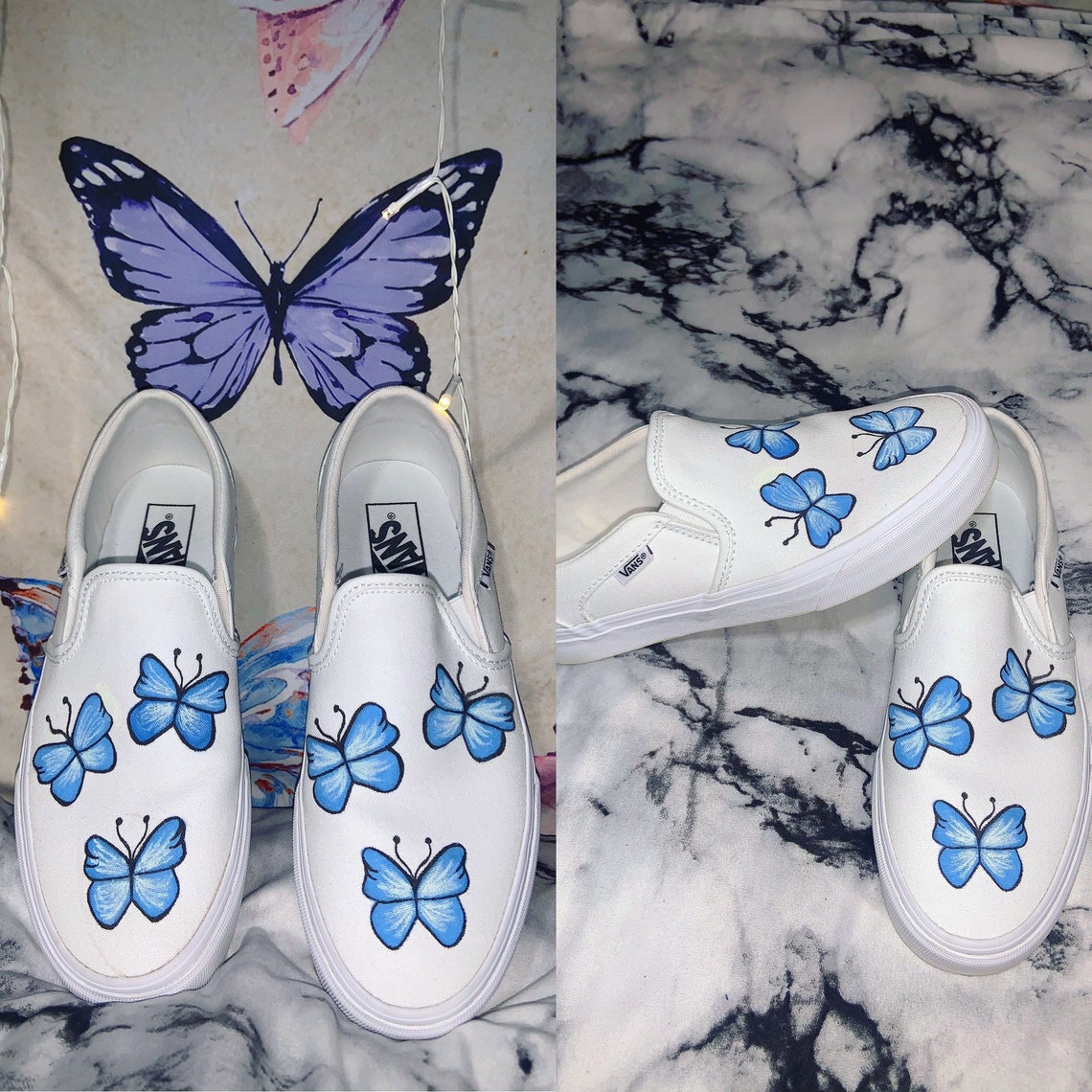 Custom Butterfly Vans | Etsy