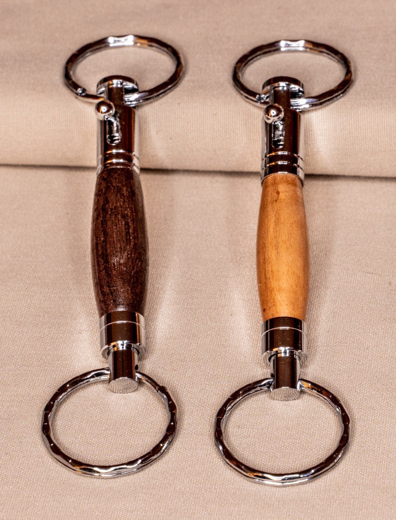 Custom Hardwood 2-ring Keychain, One (1) Detachable Keychain - Etsy