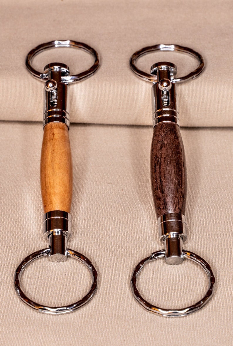 Custom Hardwood 2-ring Keychain, One (1) Detachable Keychain - Etsy