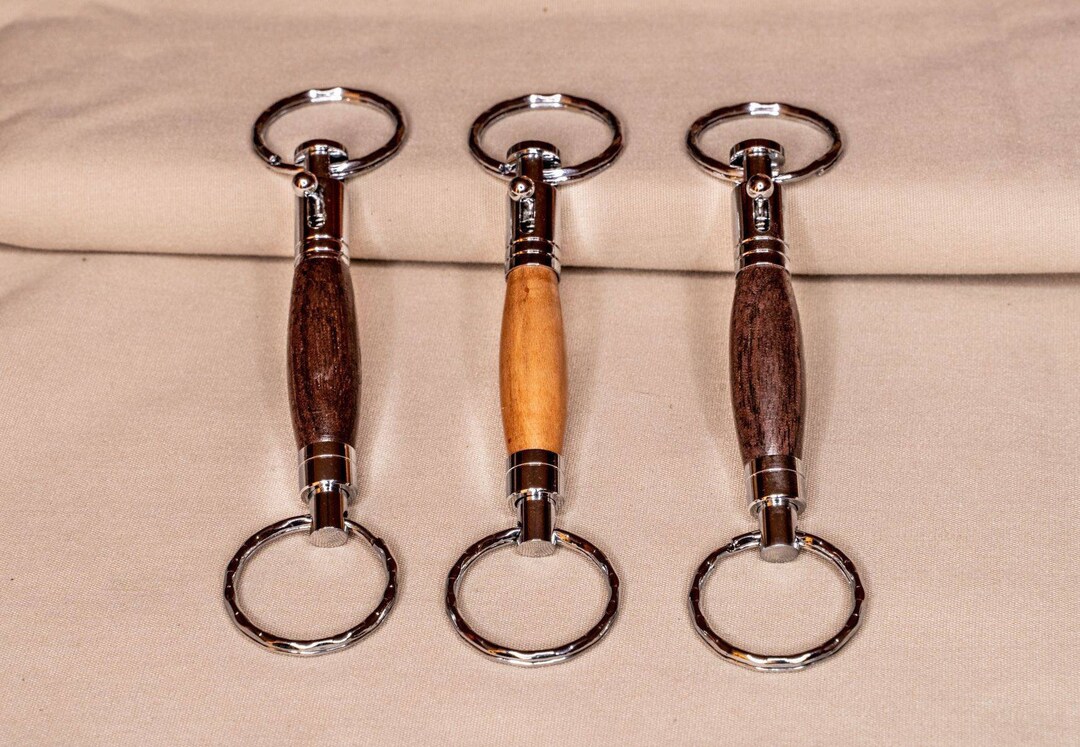 Custom Hardwood 2-ring Keychain, One (1) Detachable Keychain - Etsy