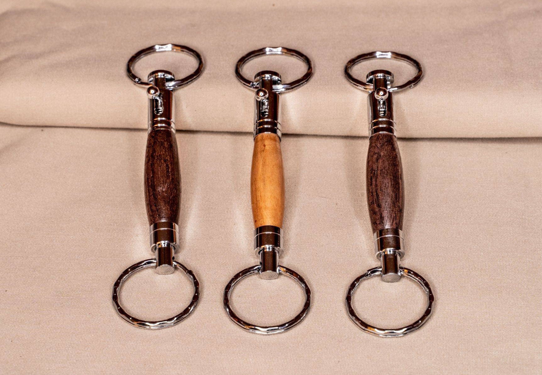 Custom Hardwood 2-ring Keychain, One (1) Detachable Keychain - Etsy