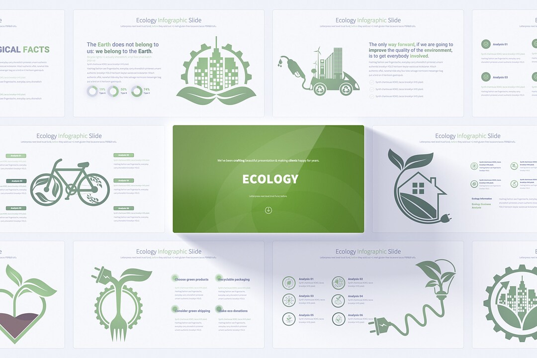 Comprehensive Ecology Powerpoint Template Detailed Slides for Renewable ...