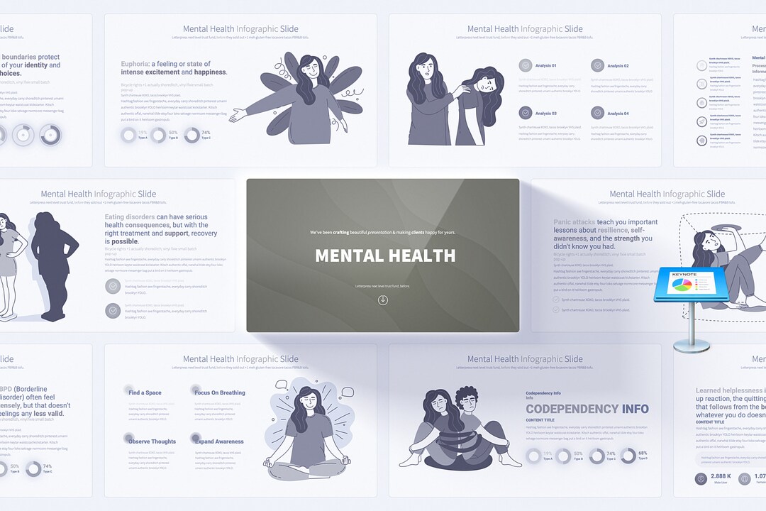 Mental Health Keynote Presentation Template, Mental Disorders, Mental ...