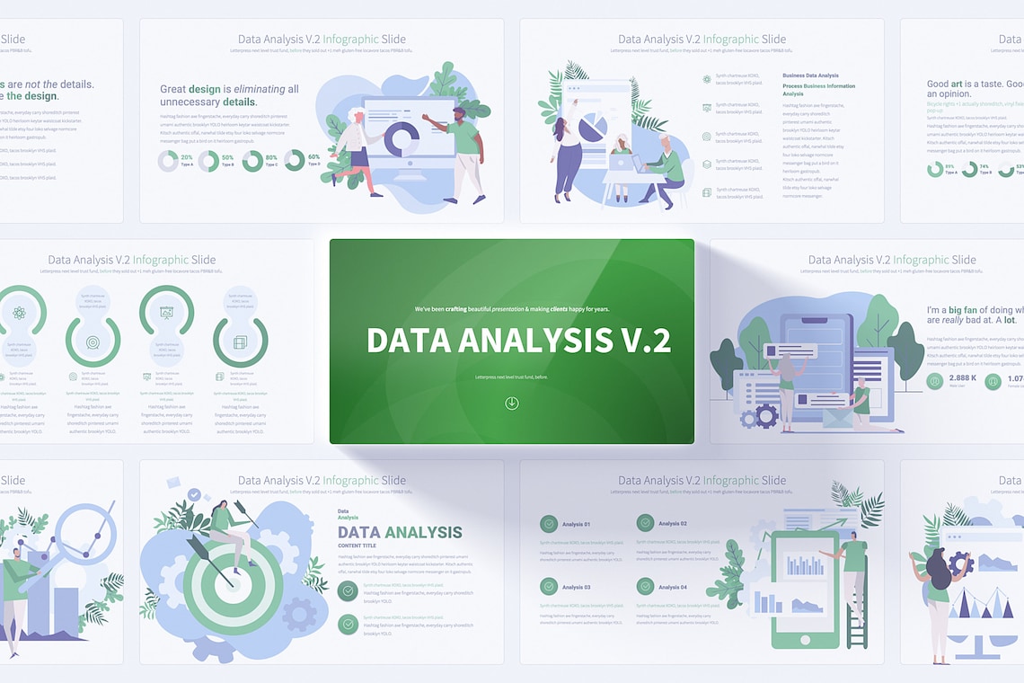 Data Analysis Powerpoint Presentation Template Data Power - Etsy
