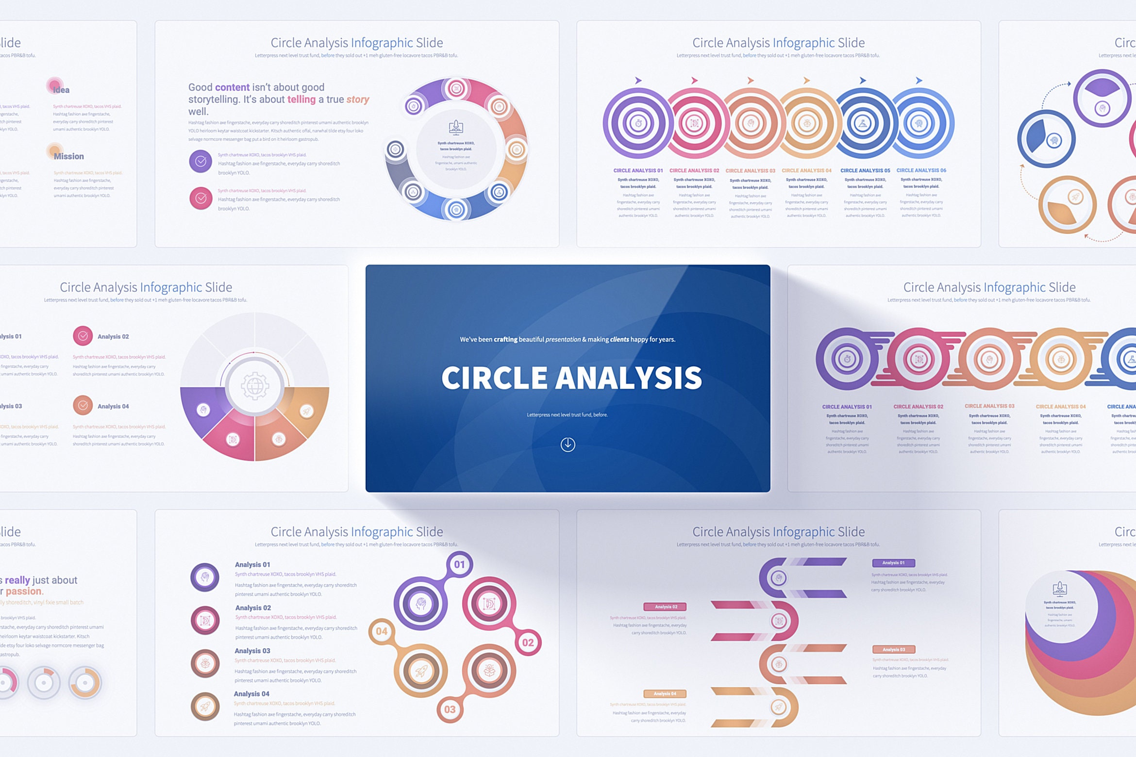 Circle Analysis Powerpoint Diagrams Presentation Template, Strategy ...