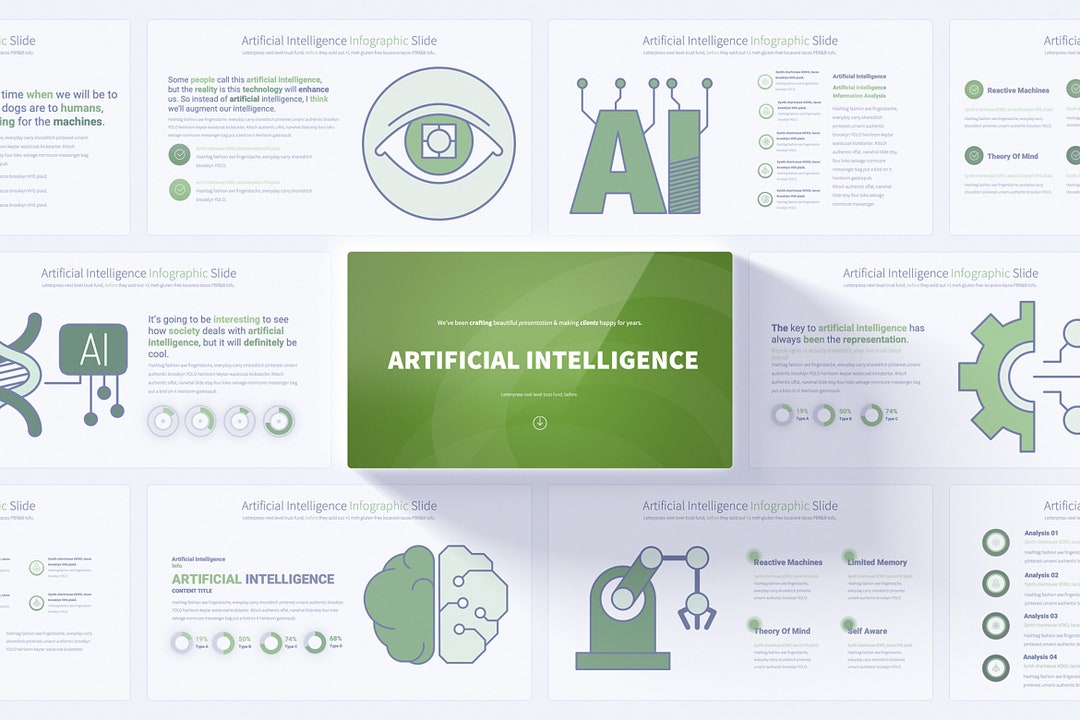 Artificial Intelligence Powerpoint Infographic Slides | AI Technology Presentation Template ...