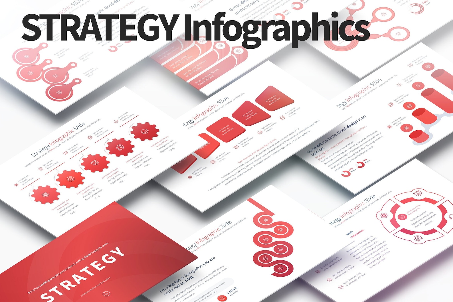 Strategy Powerpoint Infographics Slides Strategy Powerpoint - Etsy
