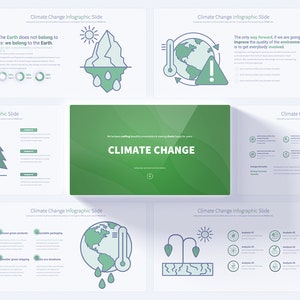 Climate Change Powerpoint Template | Environmental Awareness and Action ...