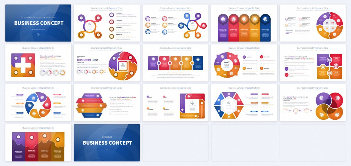 Business Concept Powerpoint Presentation Template, Business Solution ...