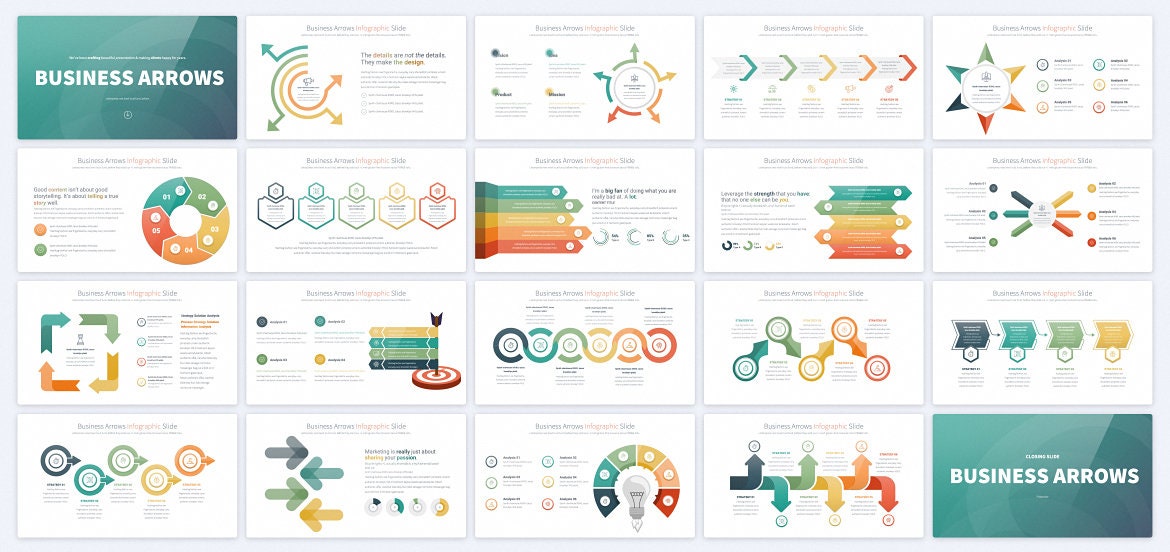 Business Arrows Powerpoint Presentation, Editable Power Point Template ...