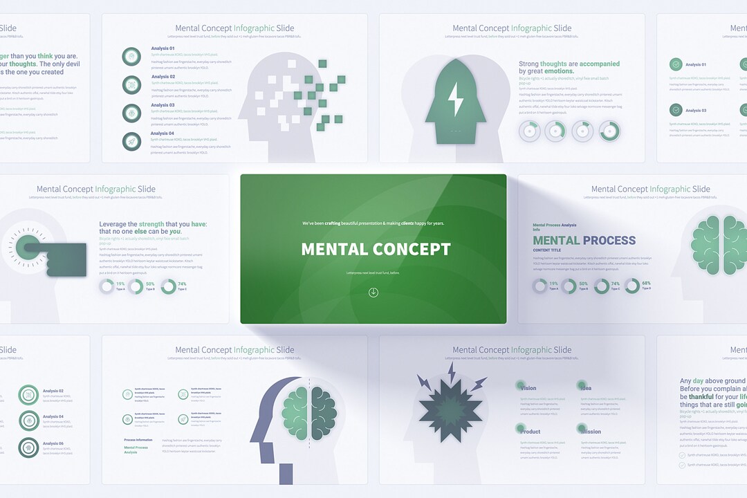 Mental Concept Minimal Powerpoint Presentation Template | Mental Health ...