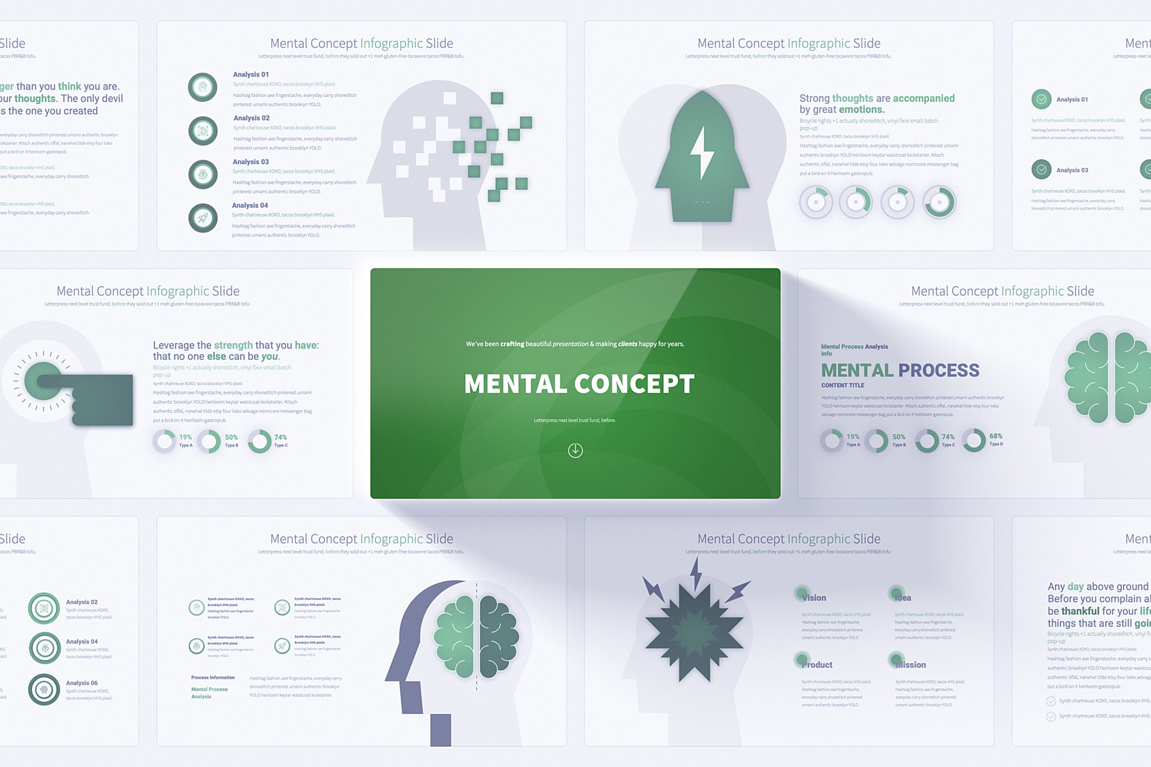 Mental Concept Minimal Powerpoint Presentation Template | Mental Health ...