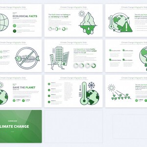 Climate Change Powerpoint Template | Environmental Awareness and Action ...