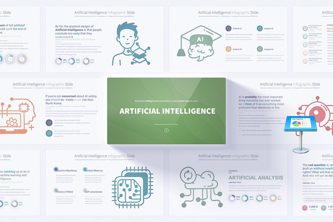 Artificial Intelligence Keynote Presentation Template, AI Technology ...