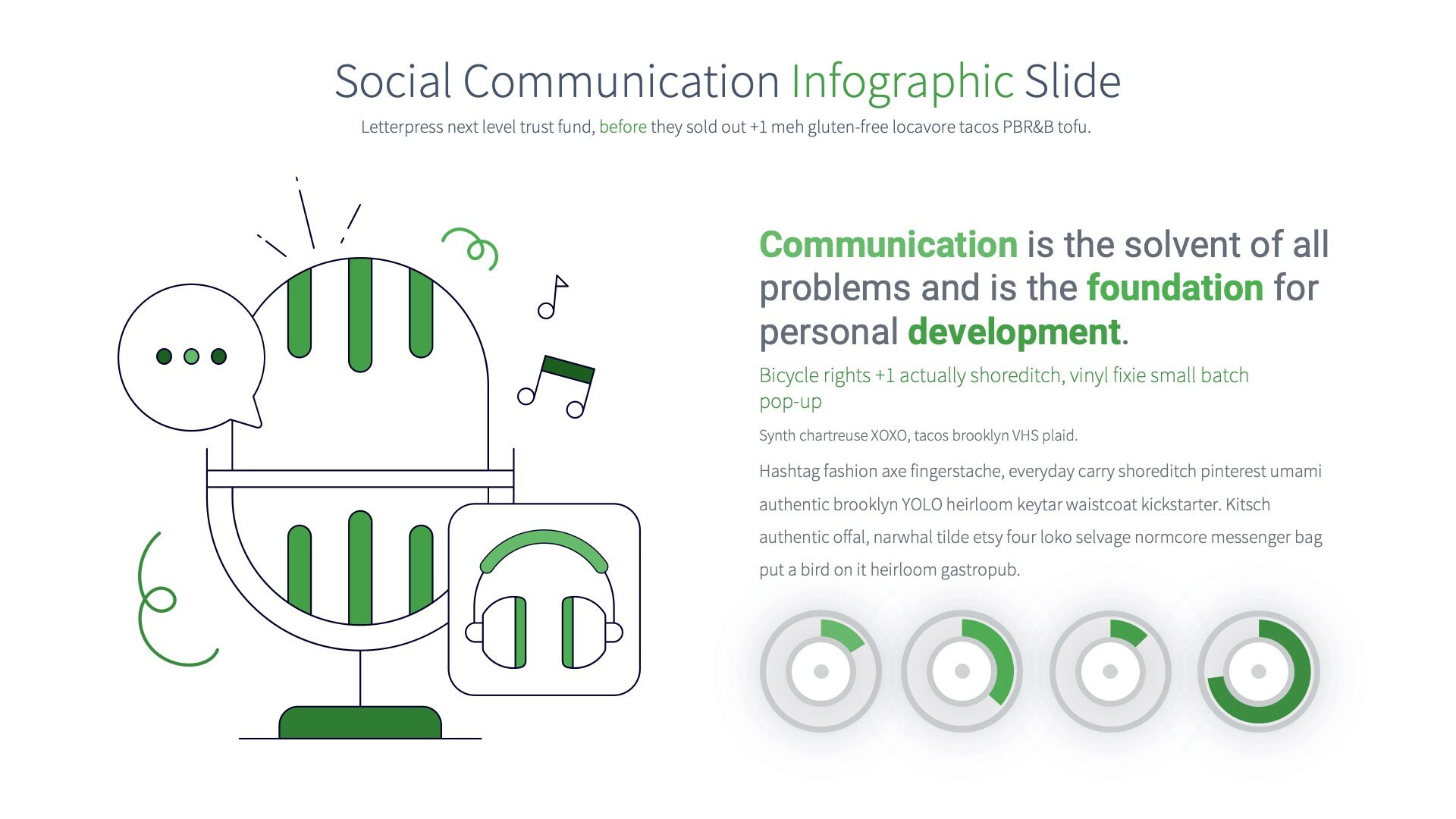 Plantilla de presentación de PowerPoint sobre comunicación/Promoción ...
