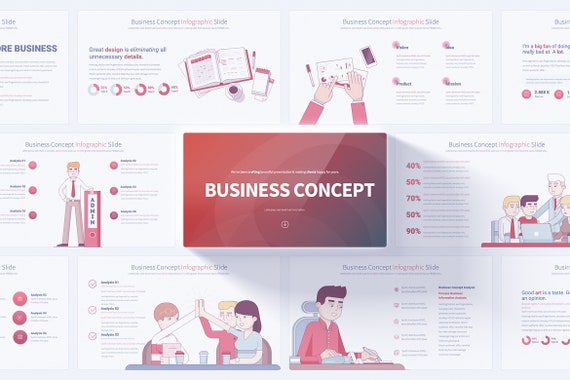 Business Concept Powerpoint Presentation Template Business - Etsy