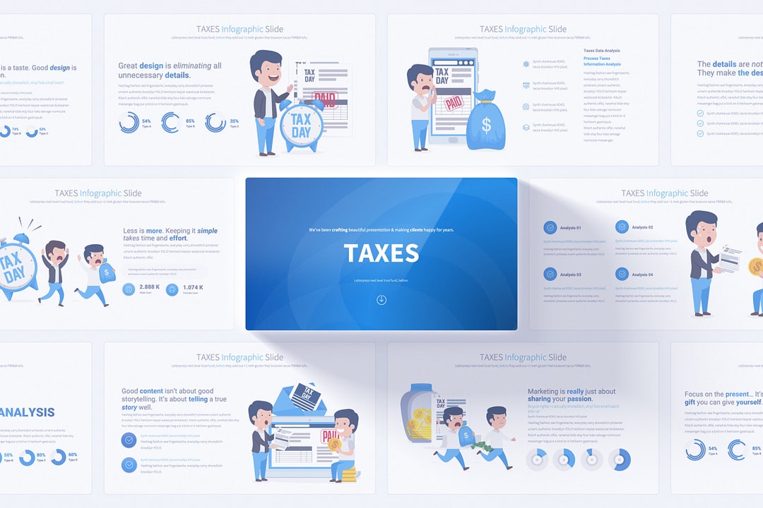 Taxes Powerpoint Infographics Slides | Comprehensive Tax Powerpoint ...