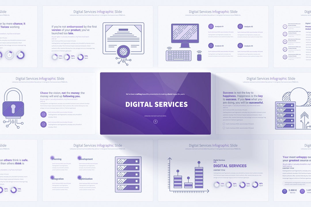 Digital Services Powerpoint Infographics Slides | Digital Marketing ...