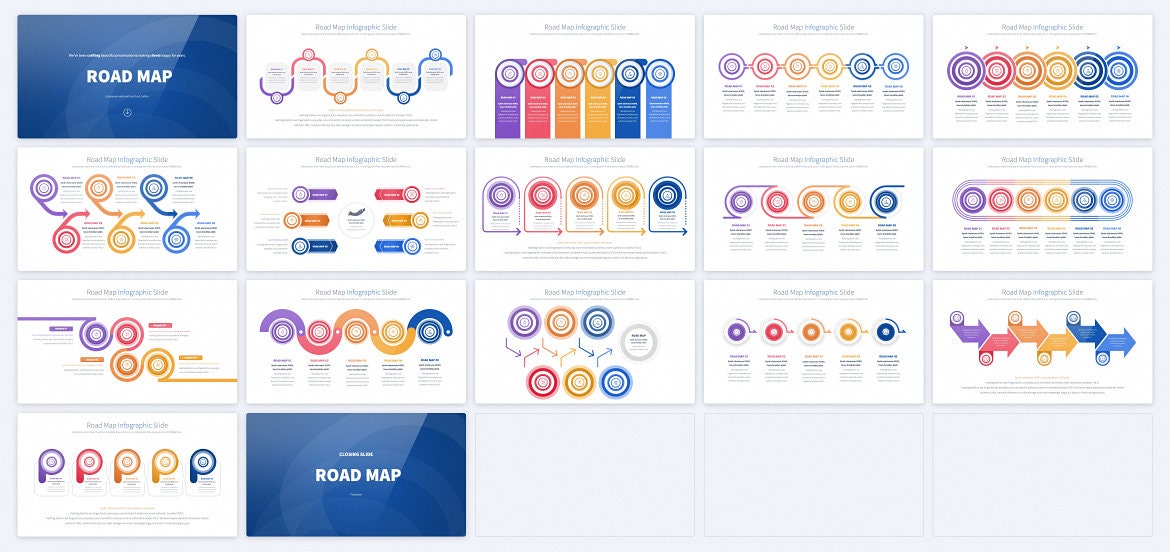 Road Map Powerpoint Presentation Template | Timeline Infographics ...