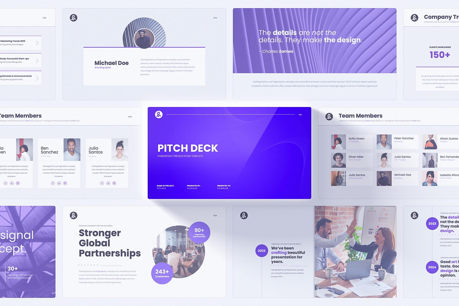 Pitch Deck Powerpoint Template Modern Design for Startup Pitches ...
