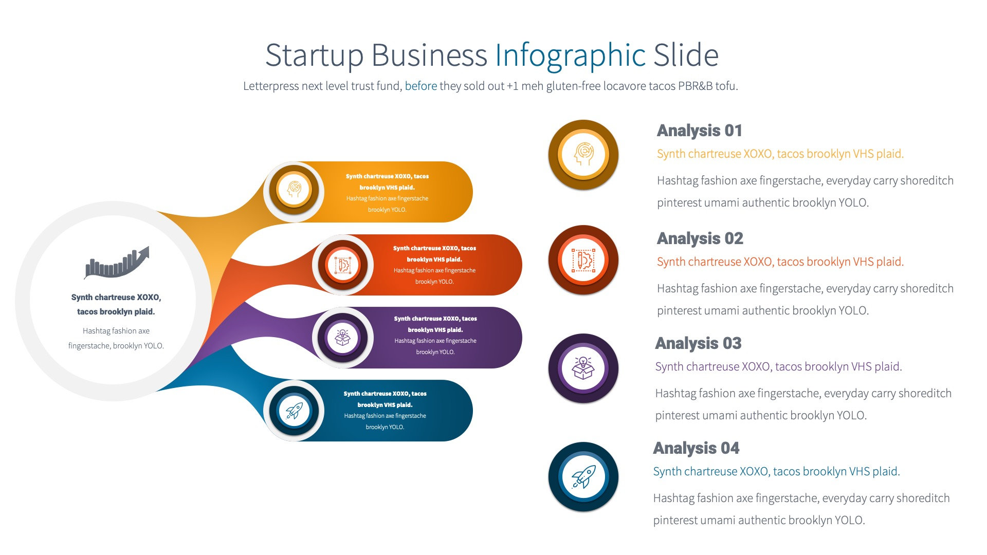Plantilla de presentación de PowerPoint para empresas de inicio, diapositivas de infografías de ...