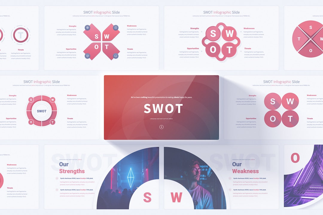 SWOT Powerpoint Presentation Template, SWOT Strength, Weakness ...