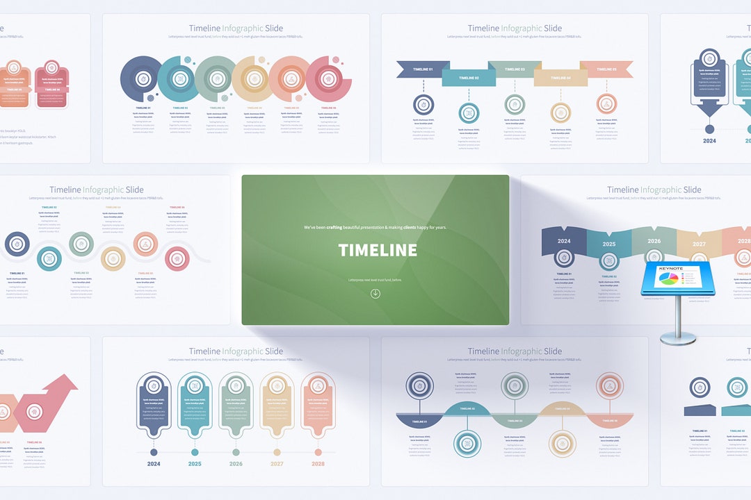 Customizable Business Timeline Slides Keynote Presentation Template ...