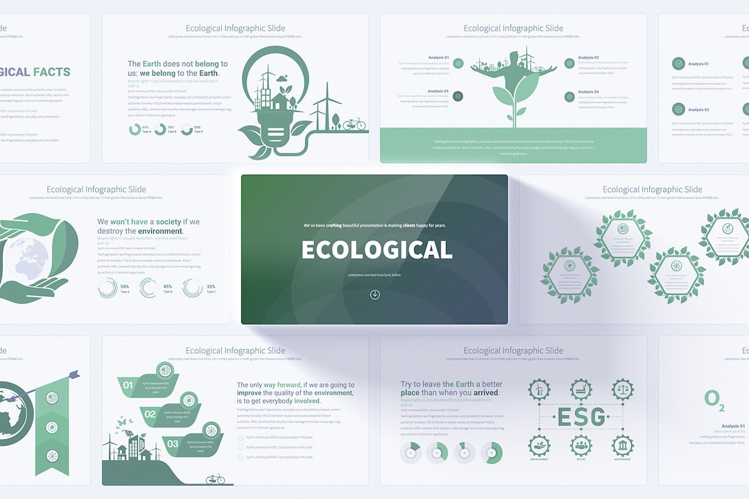 Ecological Powerpoint Presentation, Editable Power Point Template ...