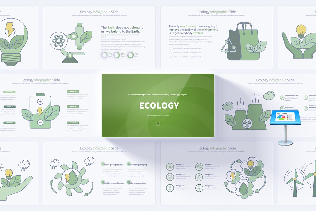 Ecology Keynote Presentation Template | Environment Infographic Slides ...