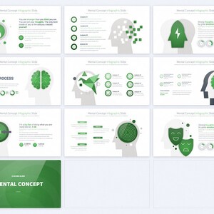 Mental Concept Minimal Powerpoint Presentation Template | Mental Health ...