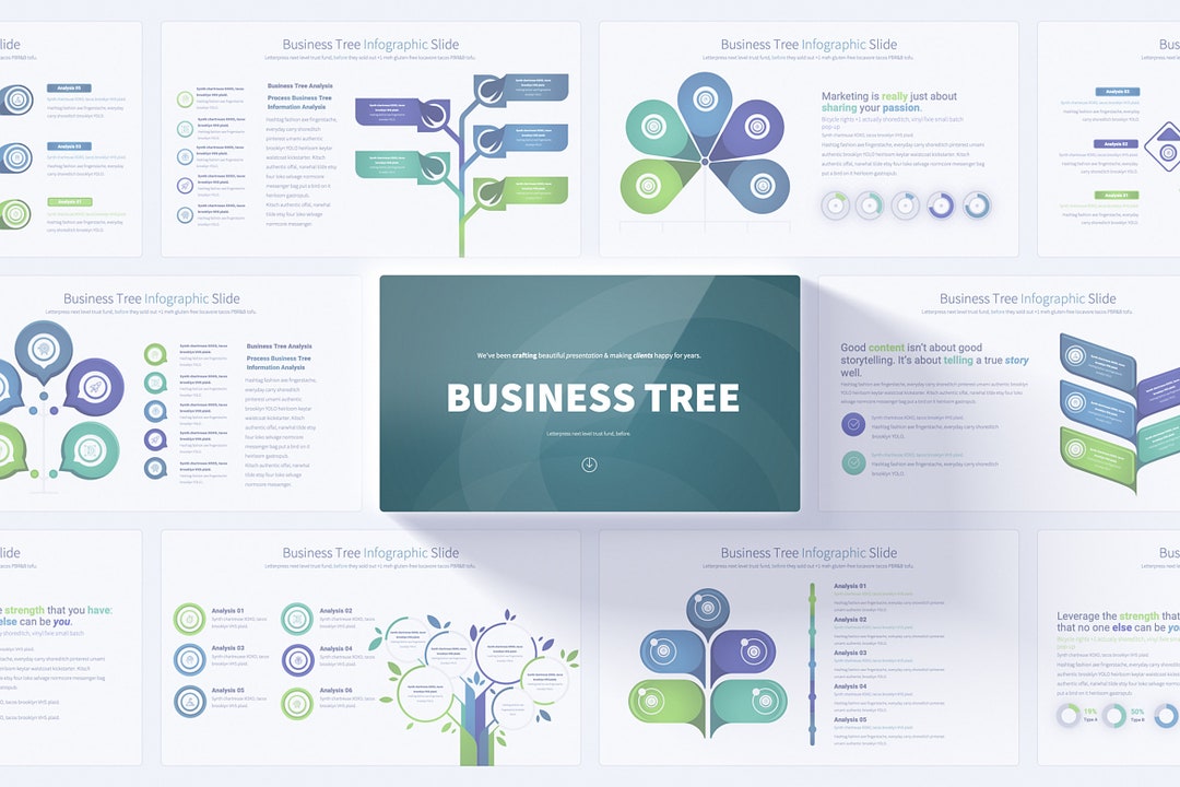 Innovative Business Tree Powerpoint Template | Creative Strategy Slides ...